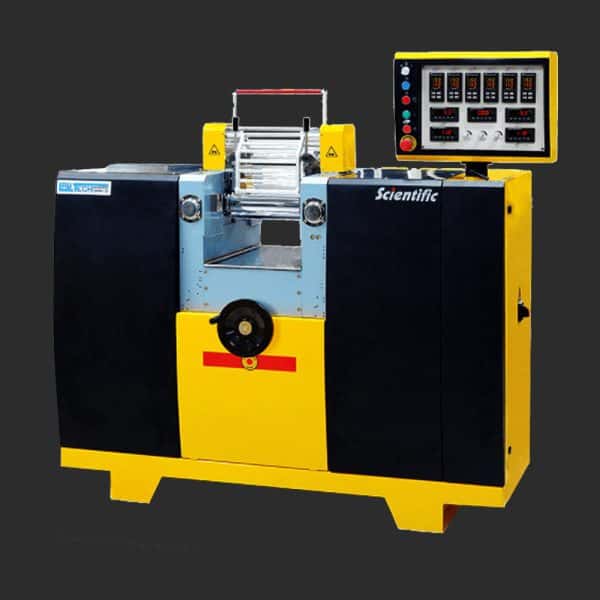 Laboratory automatic two roll mill LRM-SCR-150 - Techlab Systems